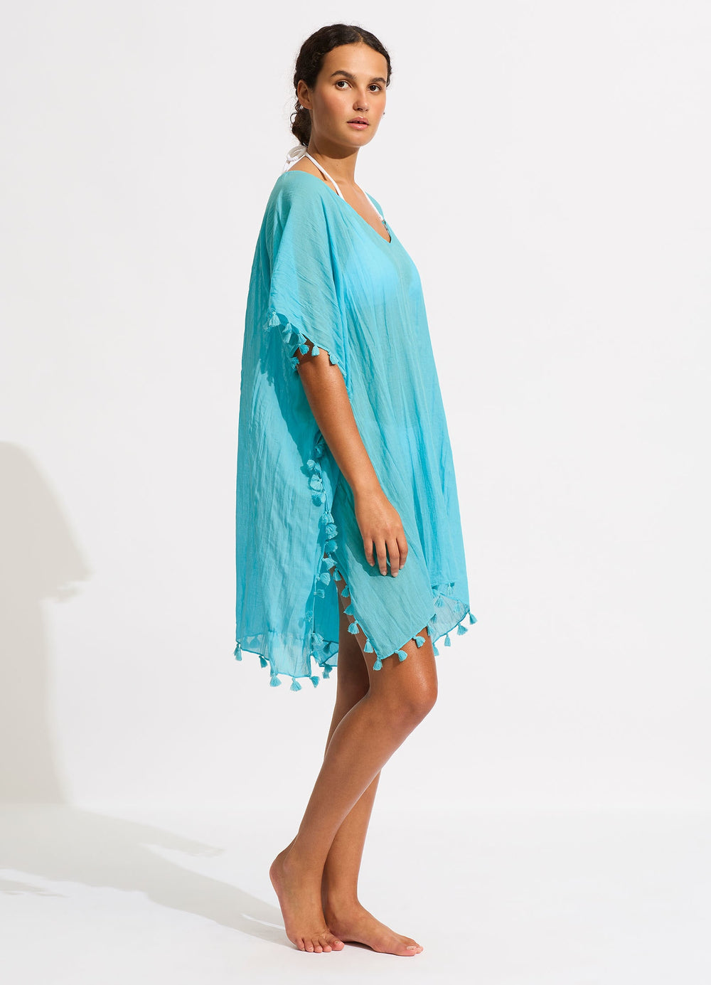 Amnesia Kaftan - Atoll Blue – Seafolly Australia