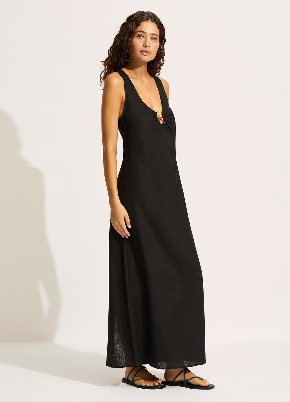 Palermo Keyhole Front Maxi Dress - Black – Seafolly Australia