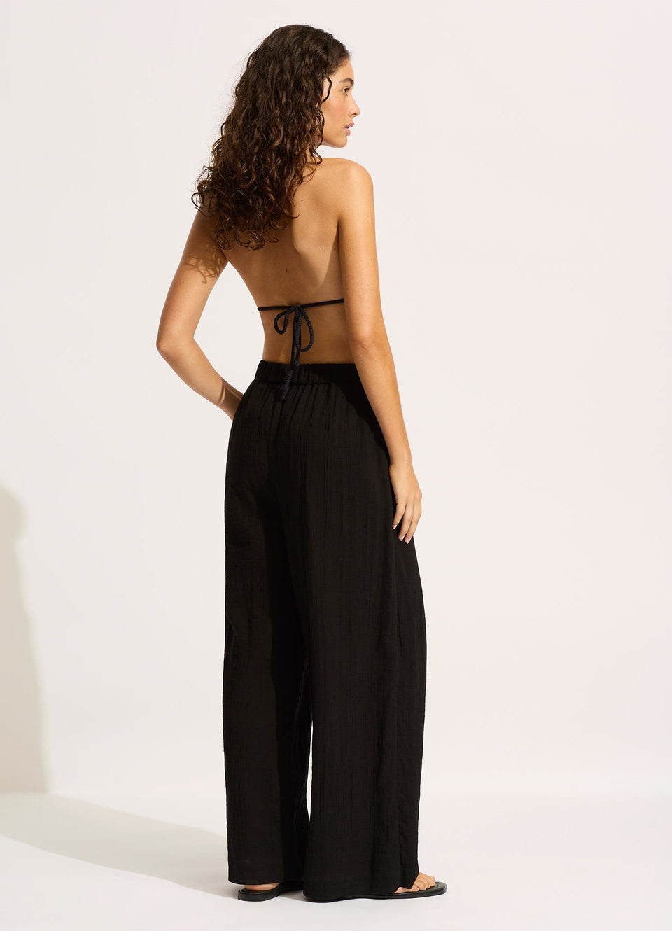 Crinkle Beach Pant - Black – Seafolly Australia