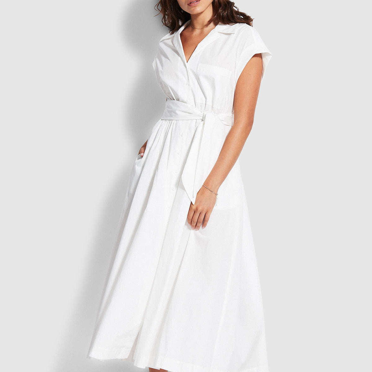 Sunday Dress - White – Seafolly Australia
